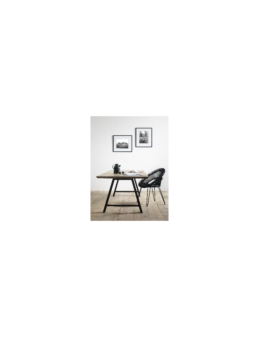 TABLE ALBERT TOP 2 PCES 260X100CM A-FRAME BLACK NATURAL OAK VARNISH ECO ...